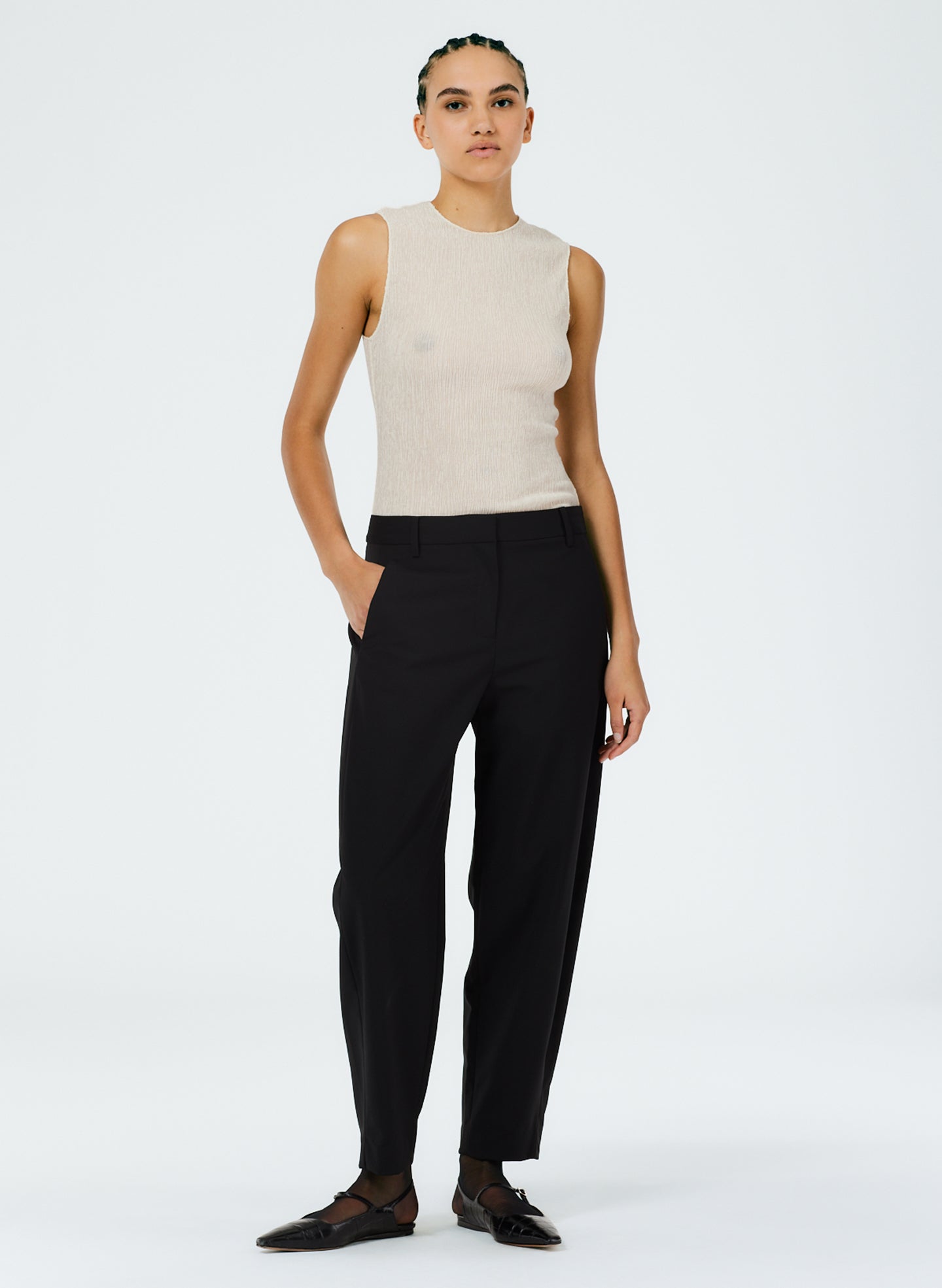 Tropical Wool Sculpted Trouser – Tibi Official