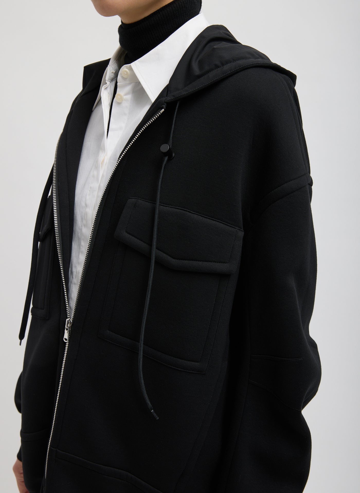 Techy Viscose Zip Up Hoodie – Tibi Official