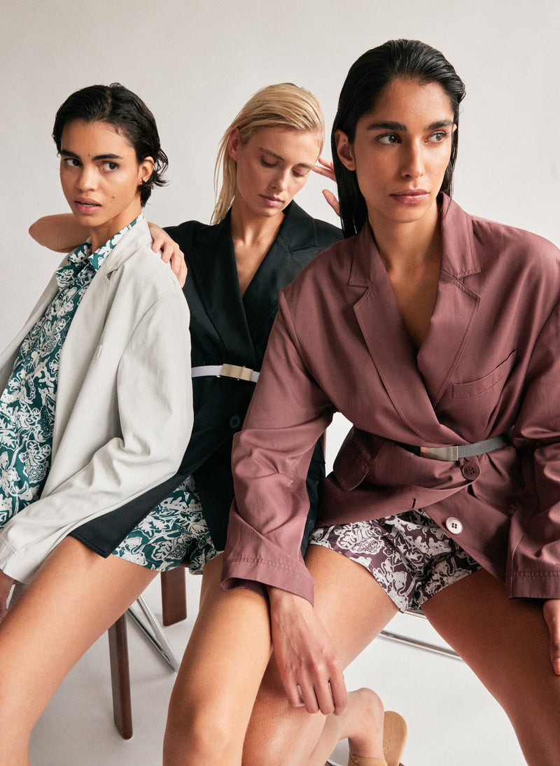 Recycled Nylon Batik Pull On Shorts – Tibi Official