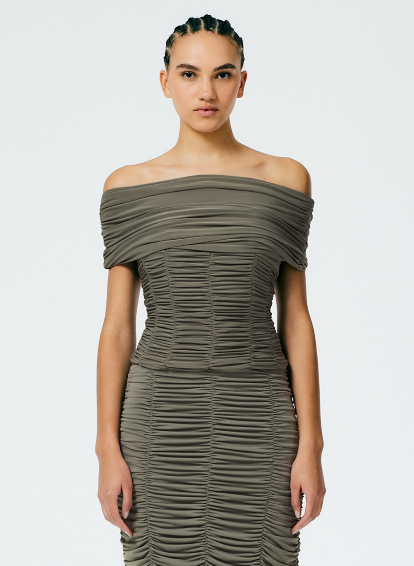 Drapey Jersey Ruched Strapless Top – Tibi Official
