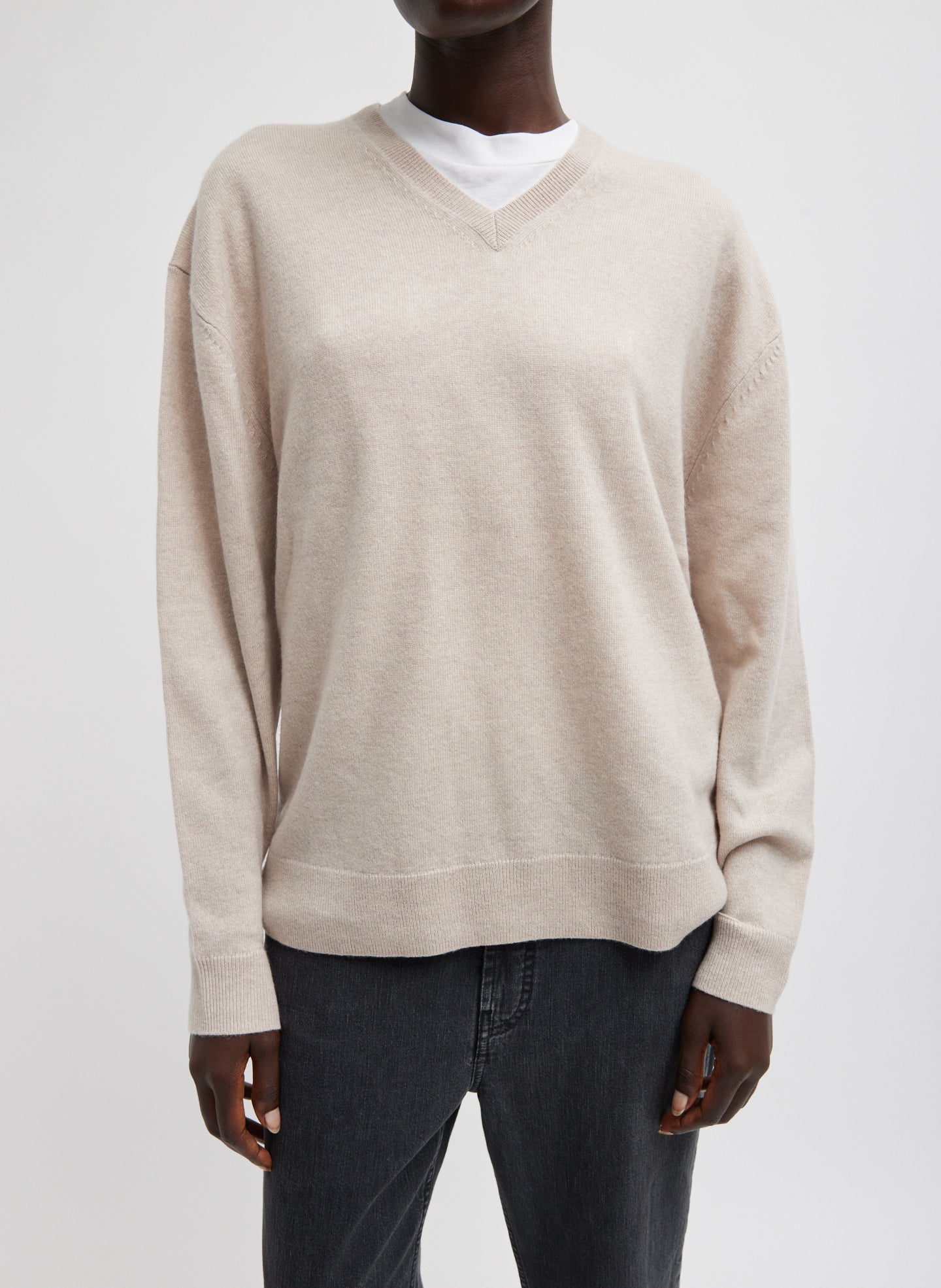 Washable Cashmere Easy V-Neck Sweater – Tibi Official