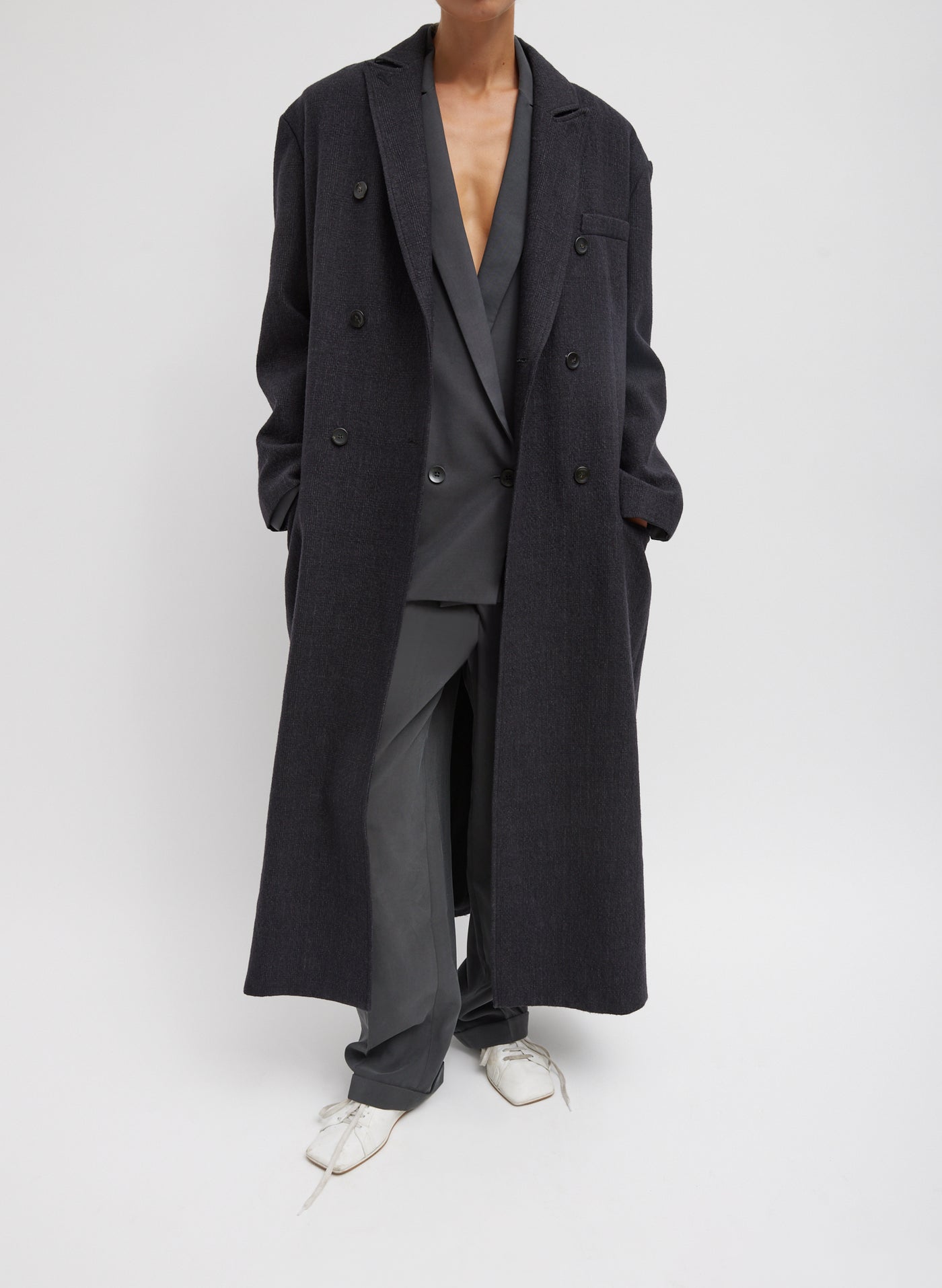 Kian Glenplaid Maxi Tux Coat – Tibi Official