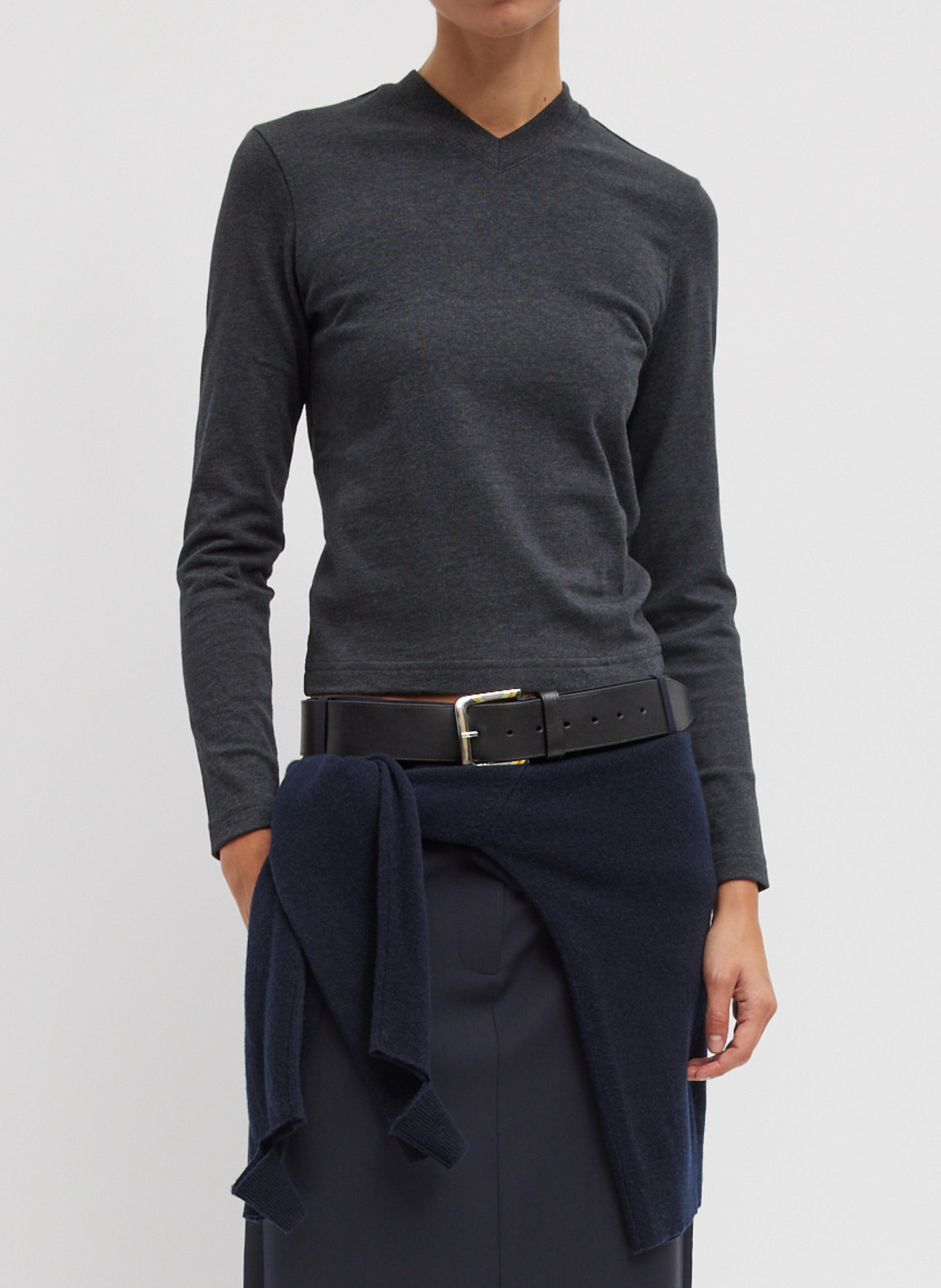 Perfect T-Shirt Shrunken V-Neck – Tibi Official