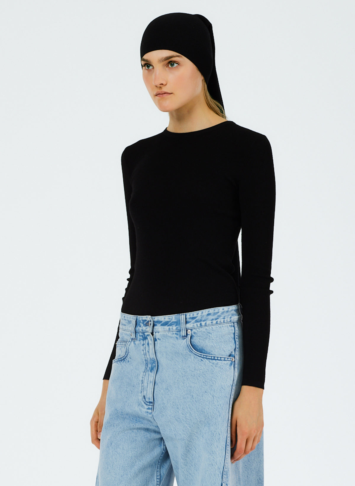 Mele Merino Wool Turtleneck Toque Scarf – Tibi Official