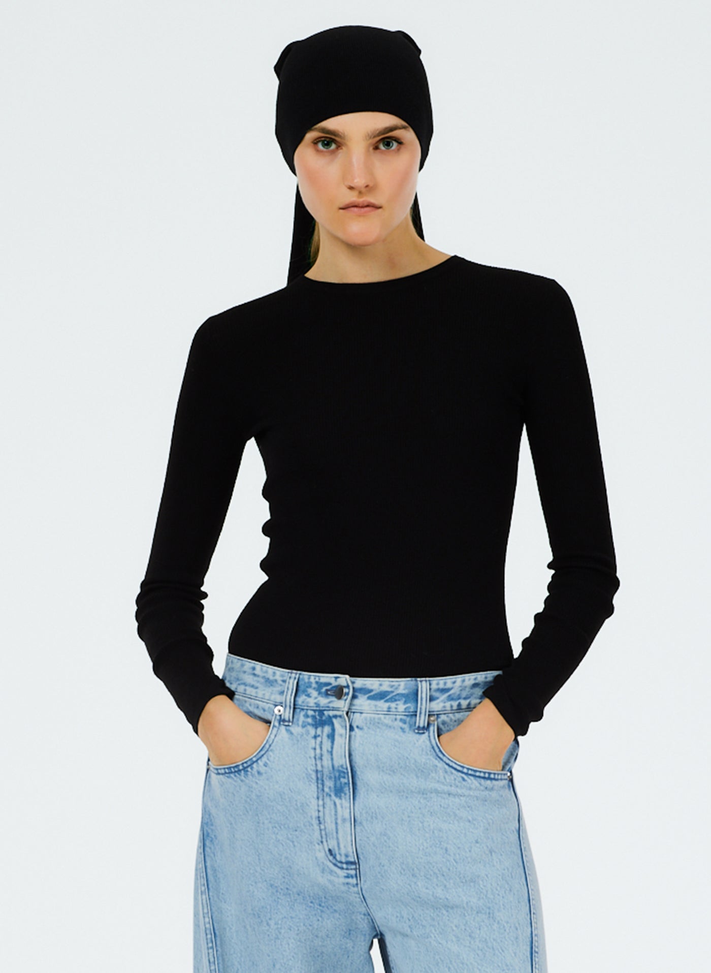 Mele Merino Wool Turtleneck Toque Scarf – Tibi Official