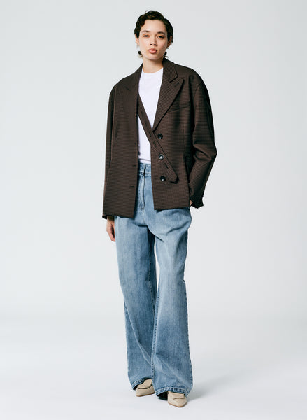 Jett Suiting Liam Blazer With Slit Zipper Detail – Tibi Official