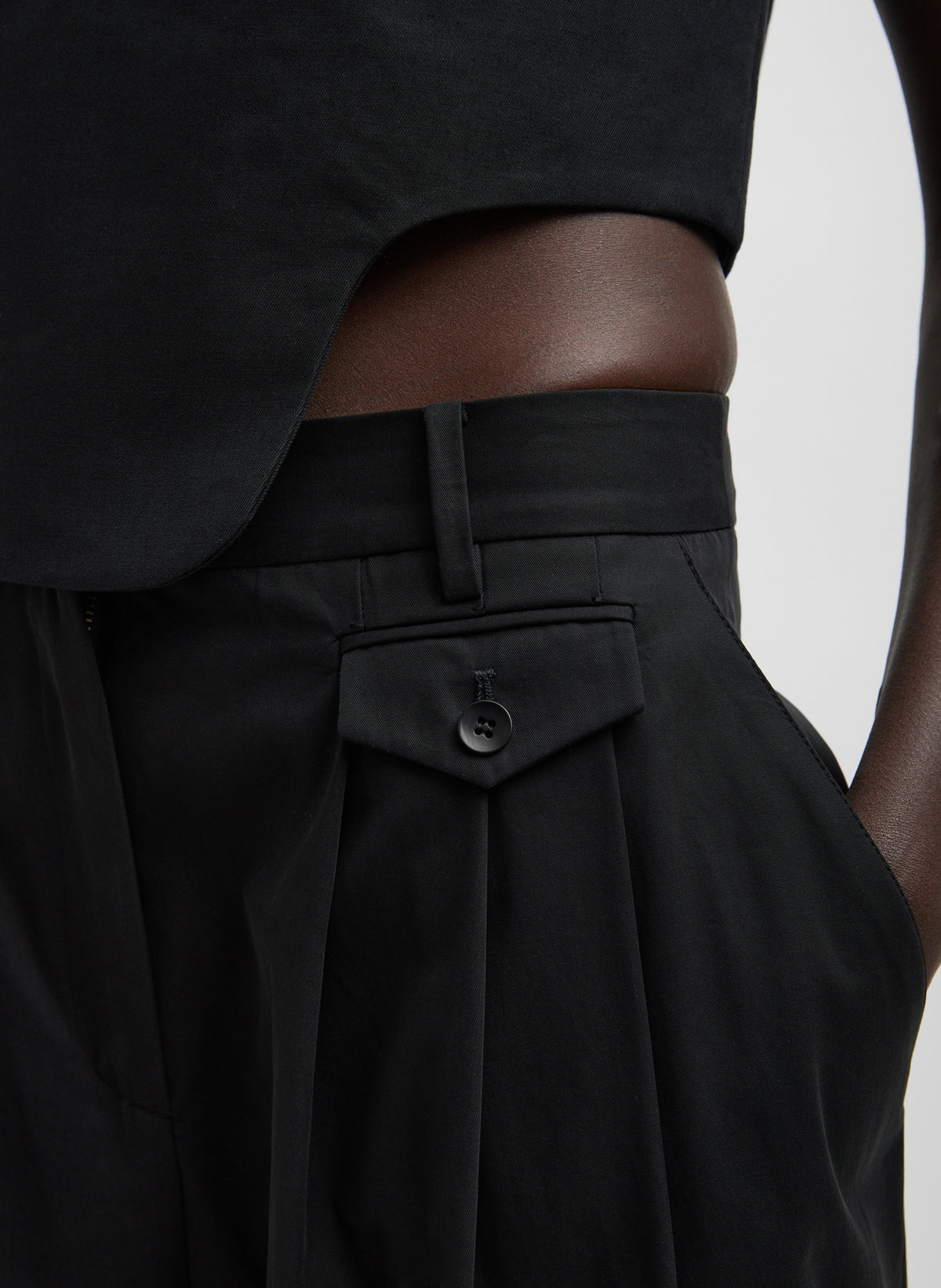 Bio Twill Triple Pleat Cropped Pant – Tibi Official