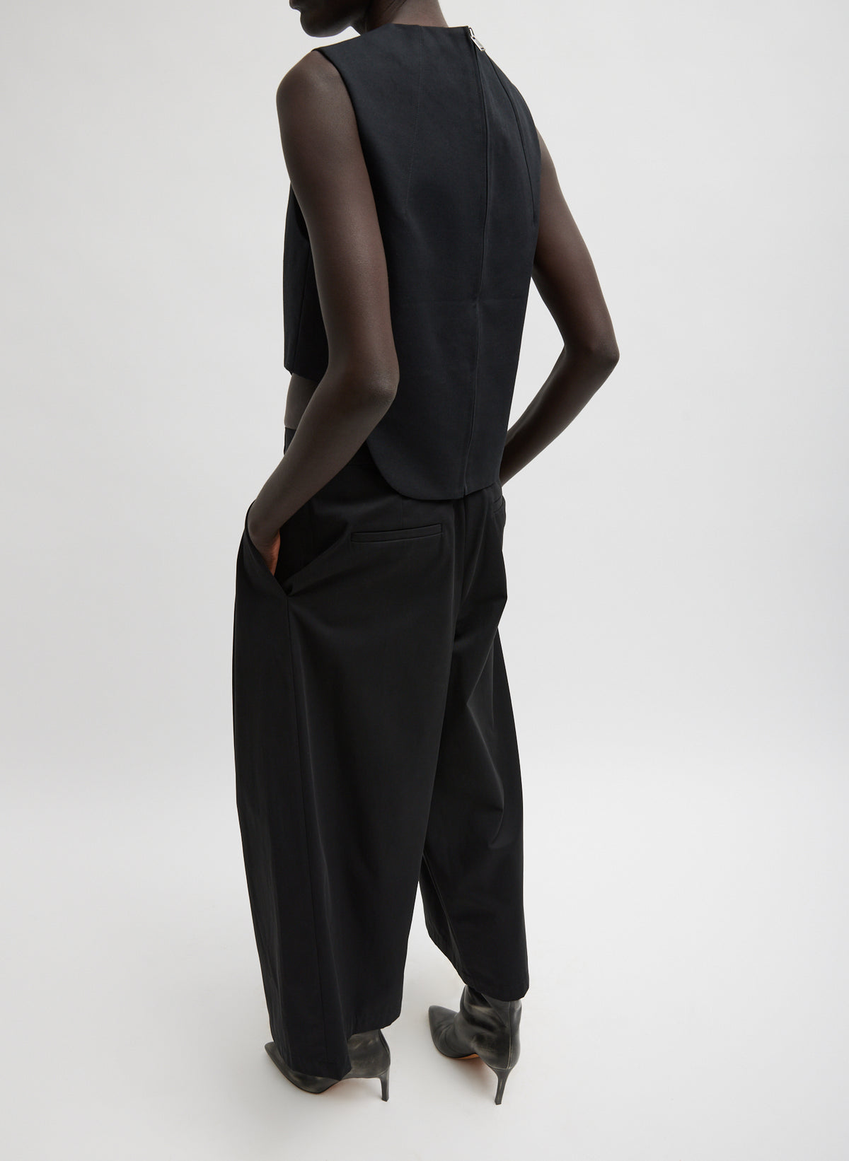 Bio Twill Triple Pleat Cropped Pant – Tibi Official