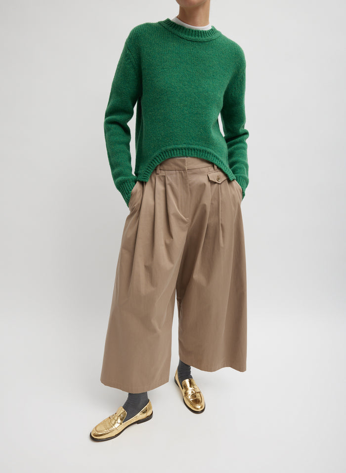 Bio Twill Triple Pleat Cropped Pant – Tibi Official