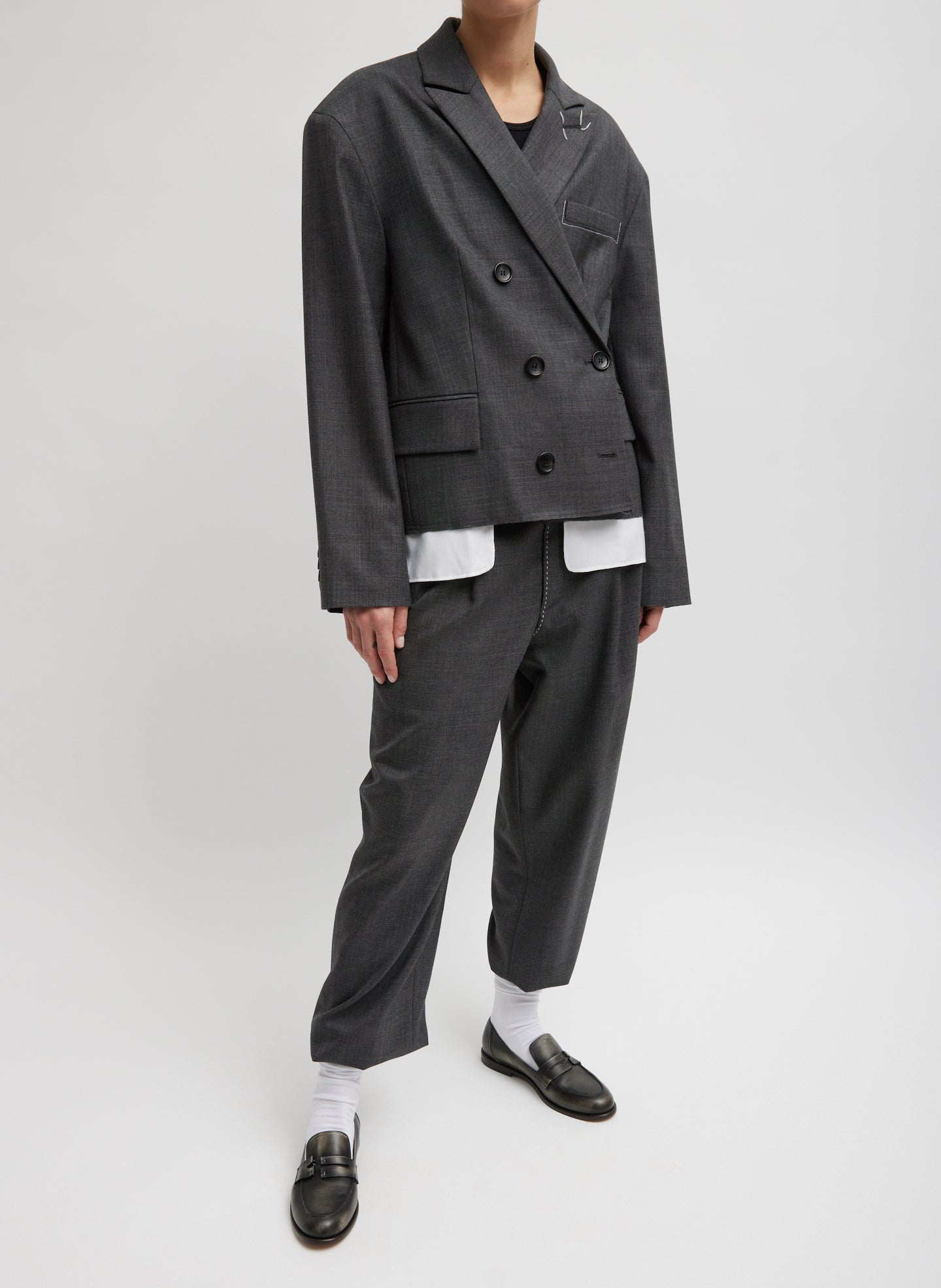 Ellis Suiting Chopped Blazer – Tibi Official