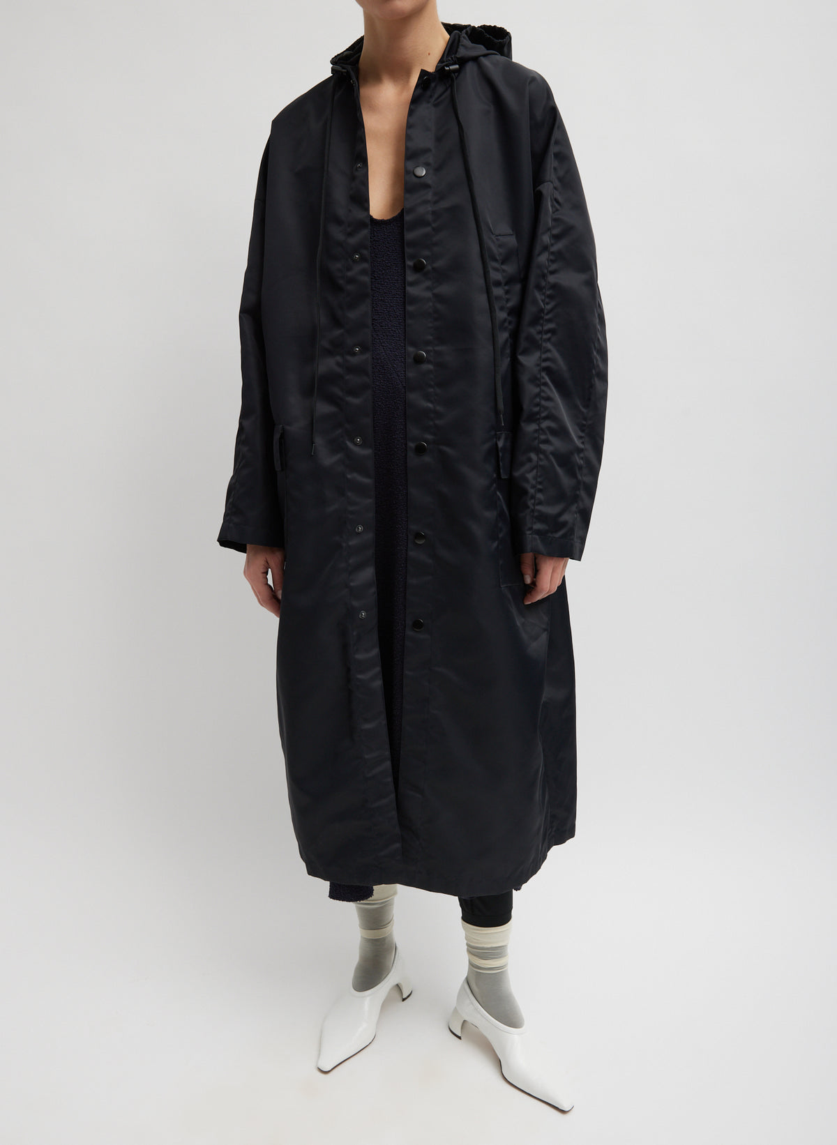 Eco Nylon Hooded Coat – Tibi Official