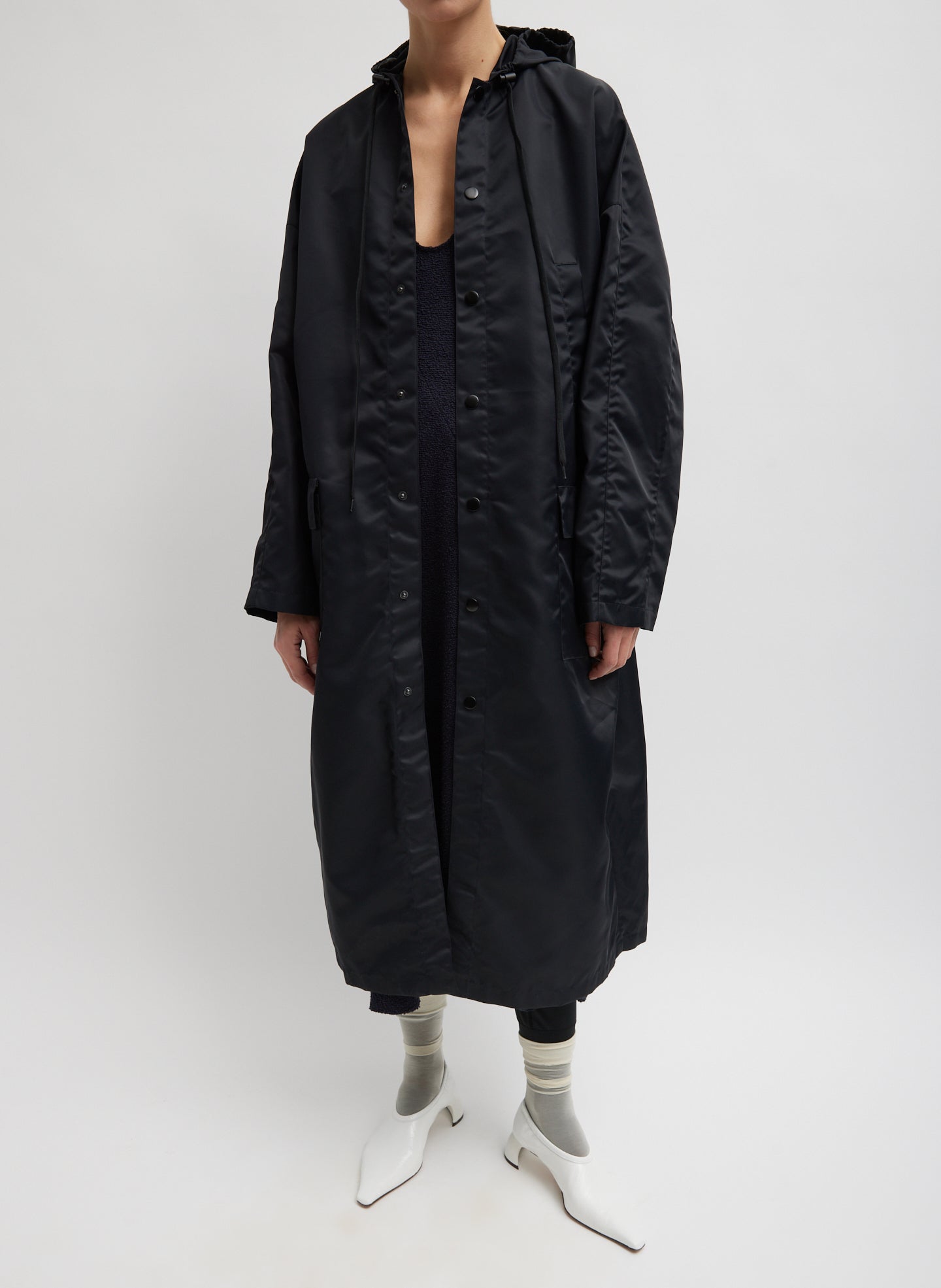 Eco Nylon Hooded Coat – Tibi Official