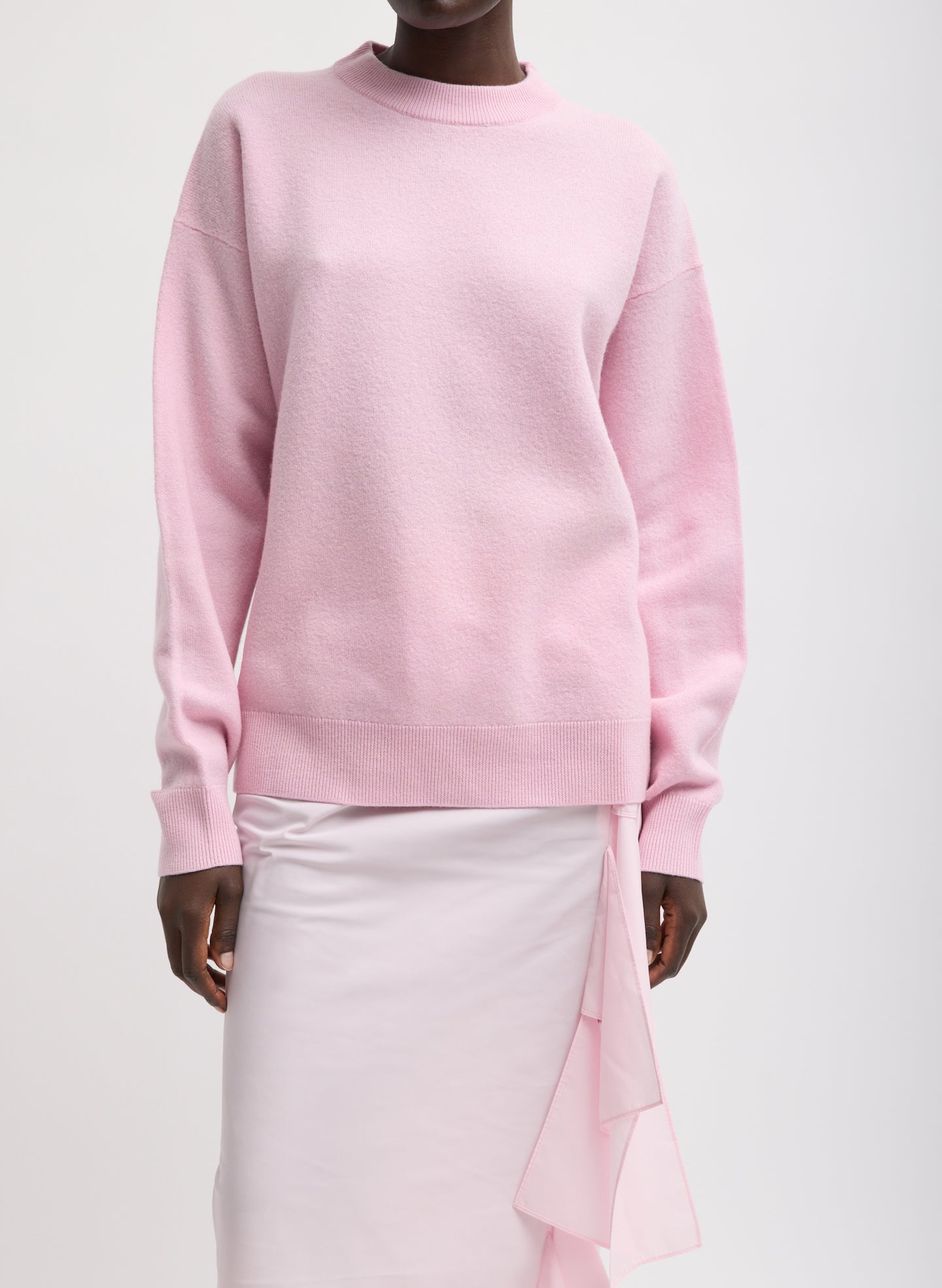 Boiled Wool Crewneck Easy Pullover – Tibi Official