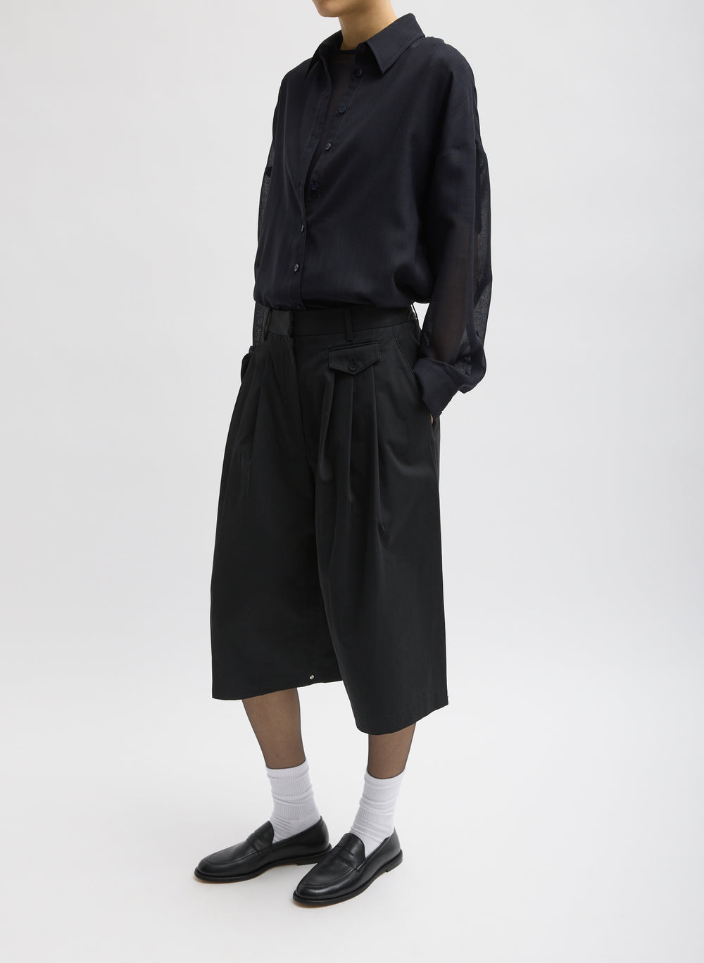 Bio Twill Triple Pleat Short – Tibi Official