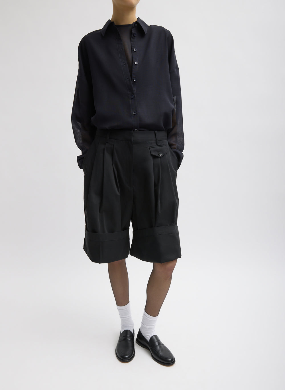 Bio Twill Triple Pleat Short – Tibi Official