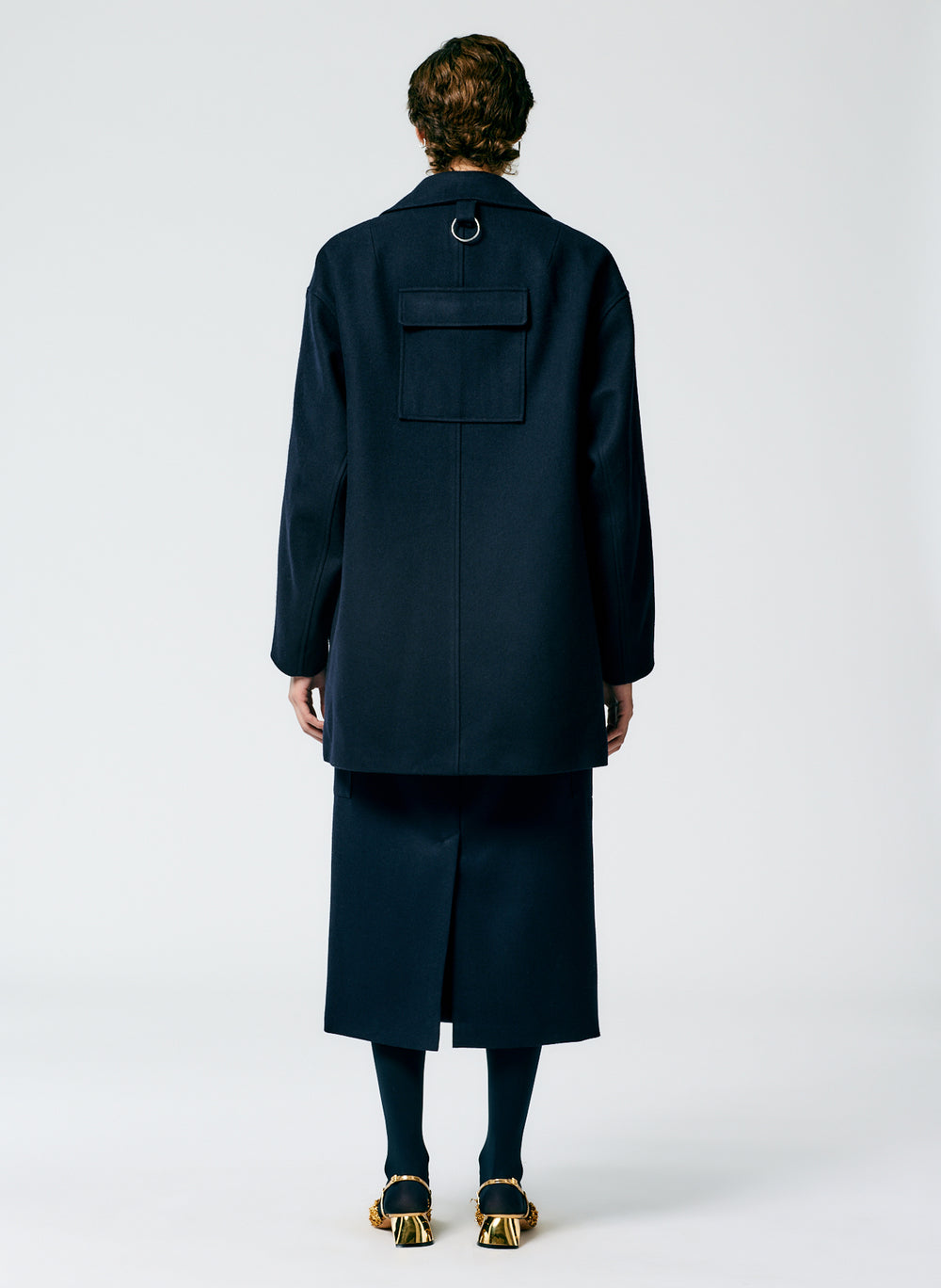 Recycled Felted Wool Peacoat – Tibi Official