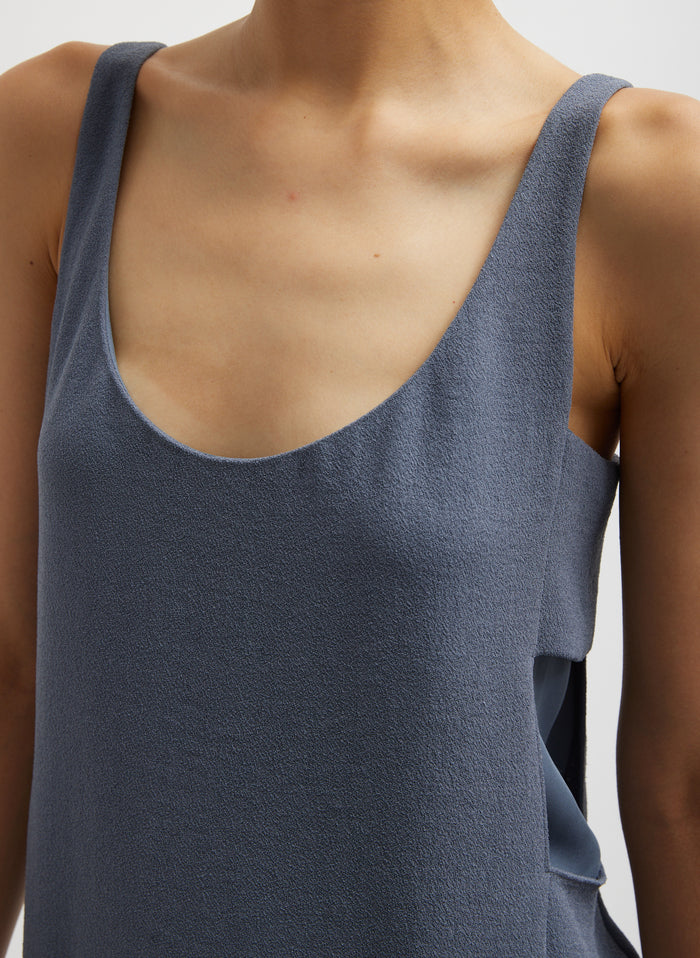 Pebble Sable Paneled Tank Dress – Tibi Official