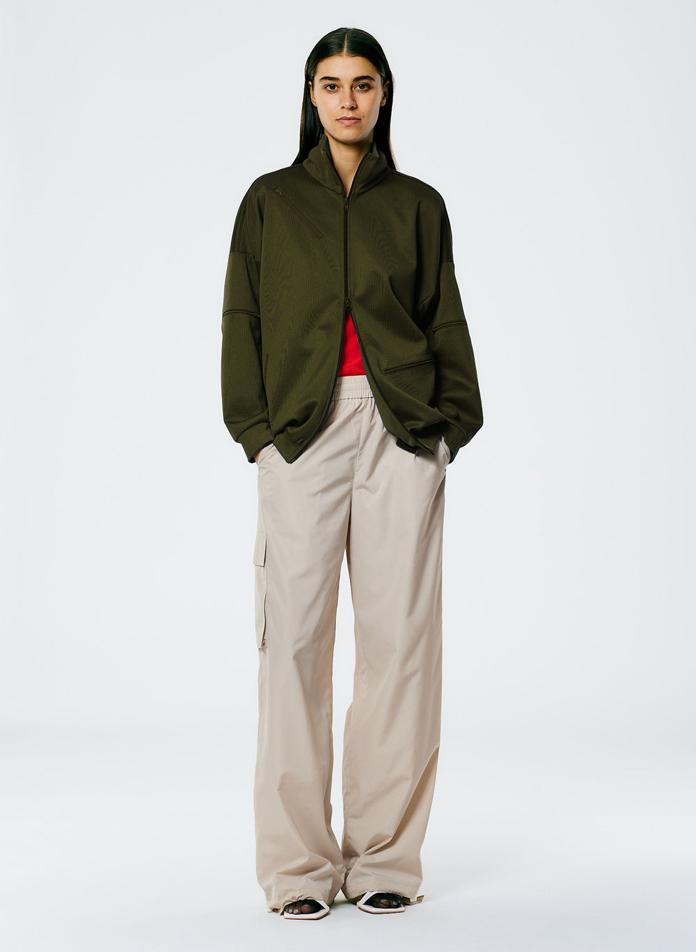 Active Knit Zipper Detailed Track Jacket – Tibi Official