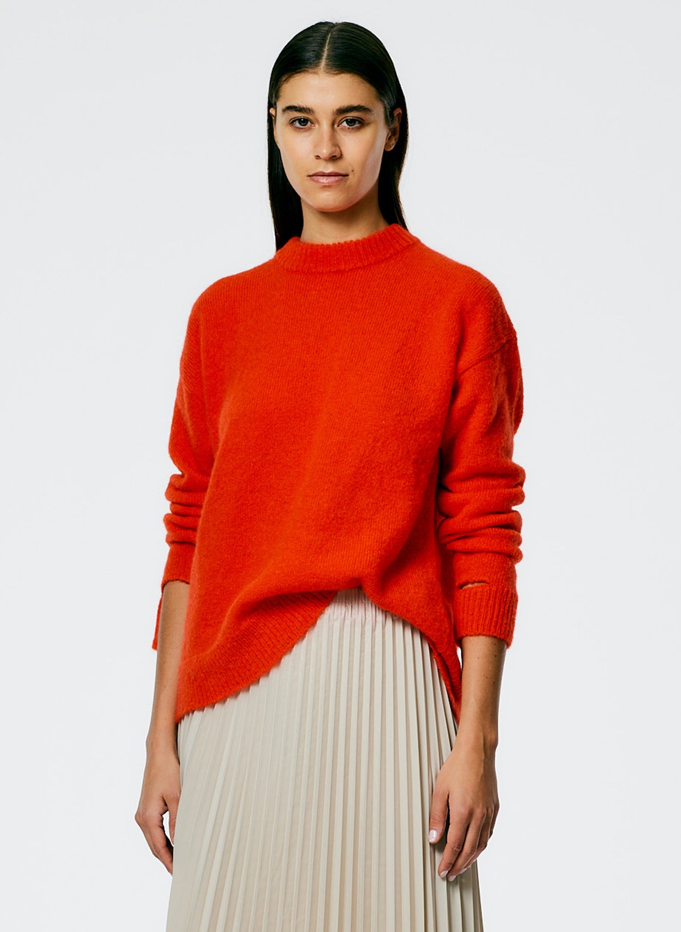 Soft Mohair Crewneck Easy Pullover – Tibi Official