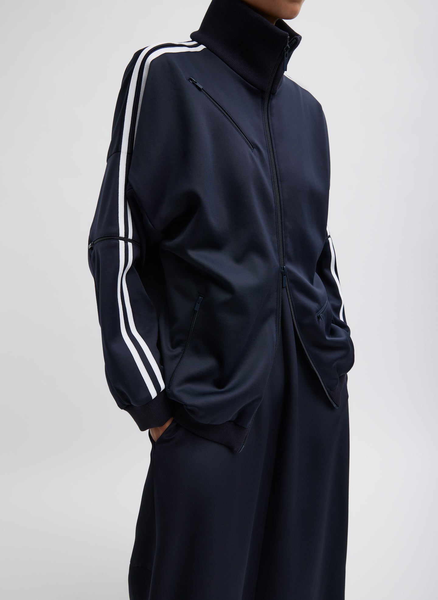 Active Knit Zipper Detailed Track Jacket – Tibi Official