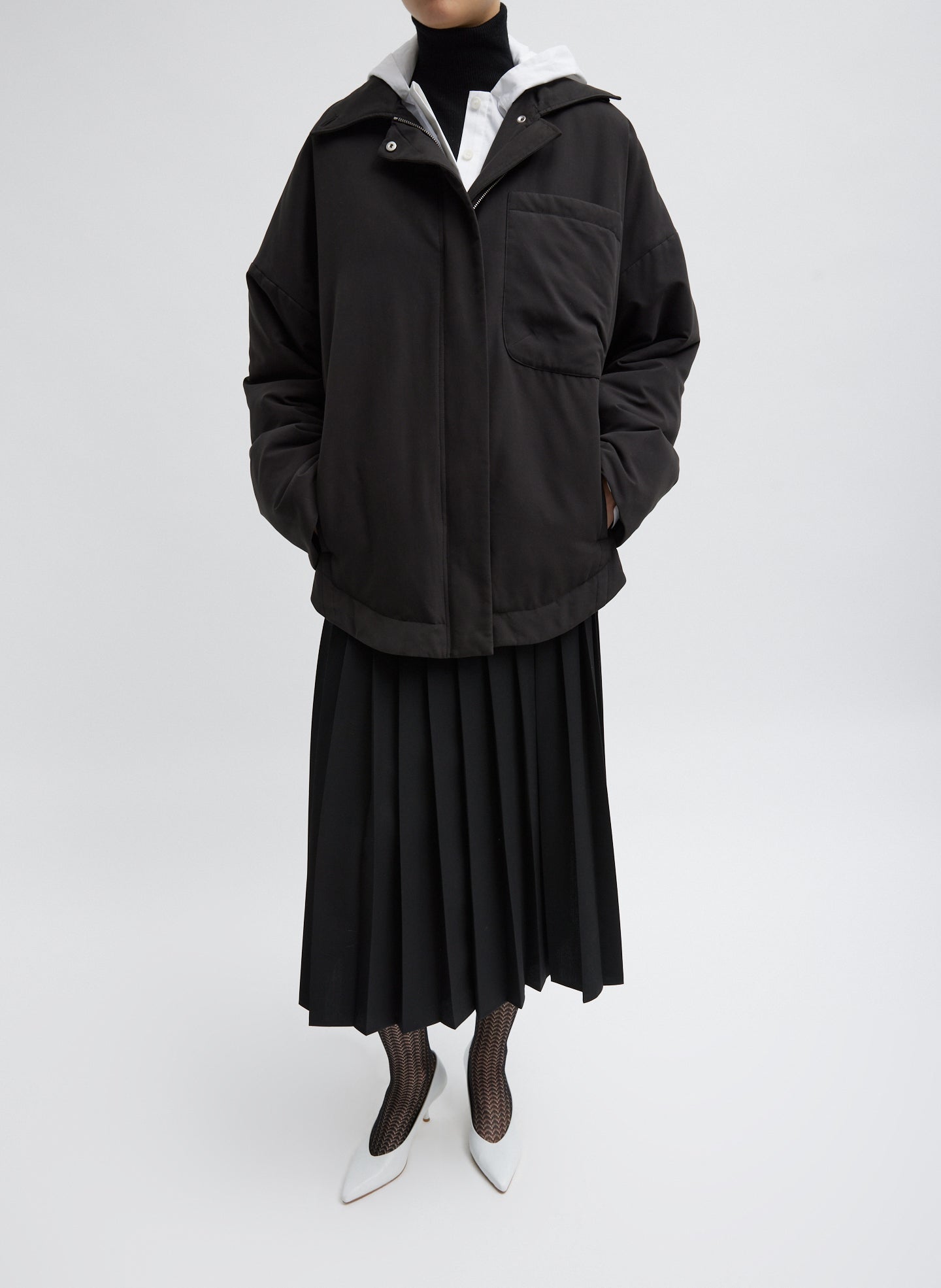 Clyde Padding Shirt Jacket – Tibi Official