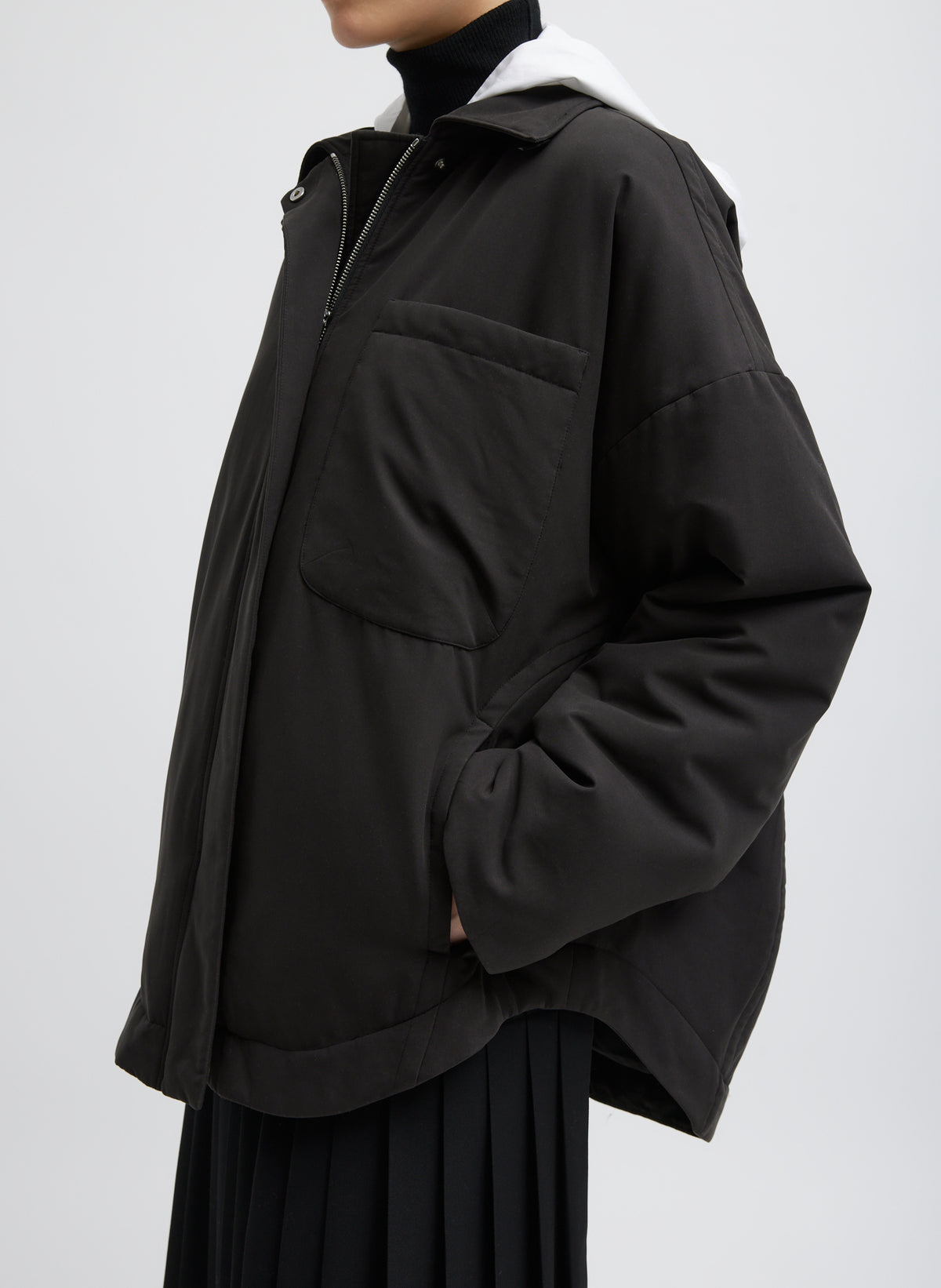 Clyde Padding Shirt Jacket – Tibi Official
