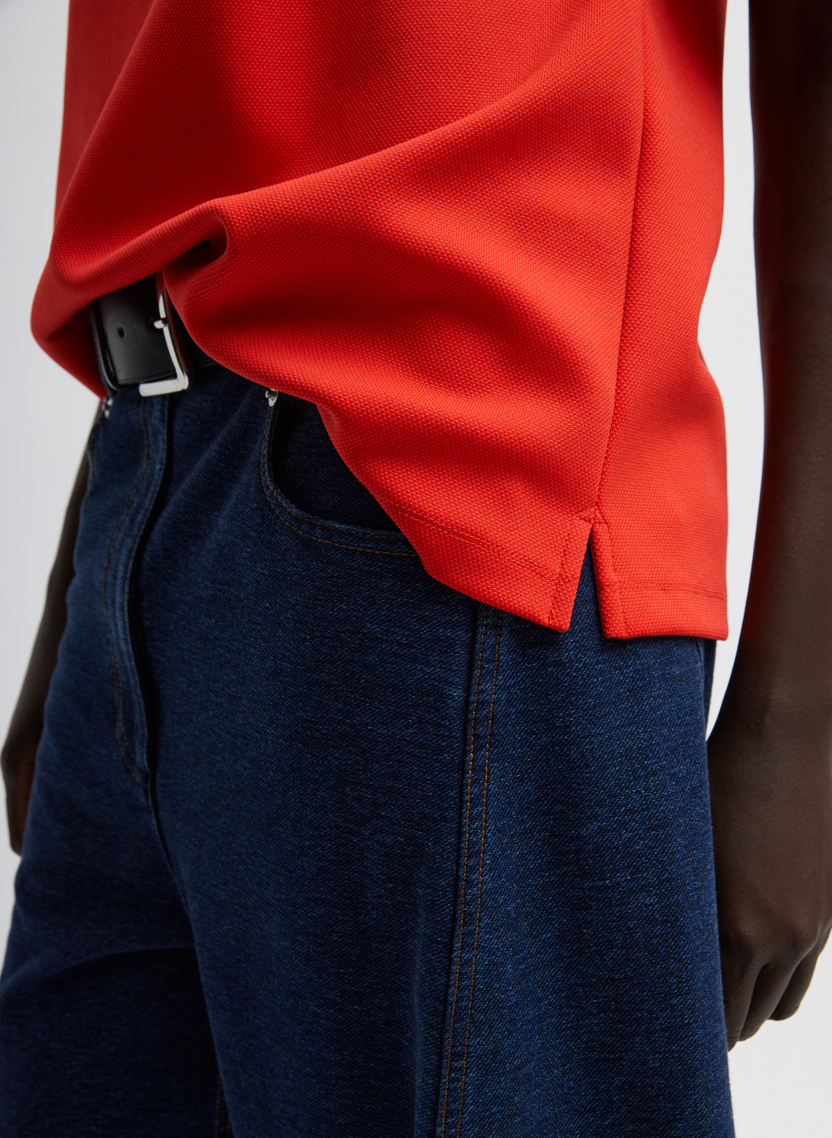 Indigo Barre Denim Knit Sid Jean – Tibi Official