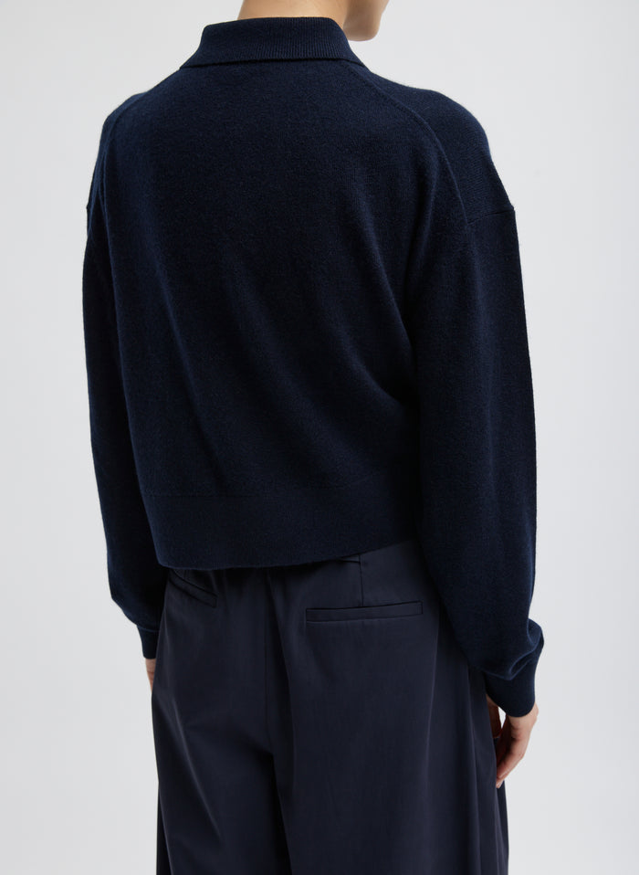 Washable Cashmere Easy Polo Cropped Sweater – Tibi Official