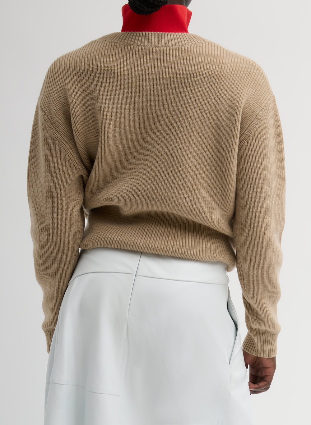 Cardigan Stitch V-Neck With Removable Dickie – Tibi Official