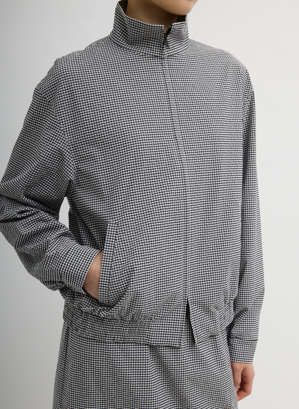 Tech Gingham Track Jacket – Tibi Official