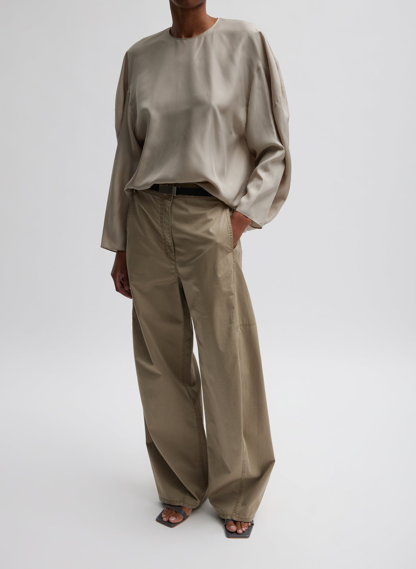 Garment Dyed Silky Cotton Sid Chino Pant – Tibi Official