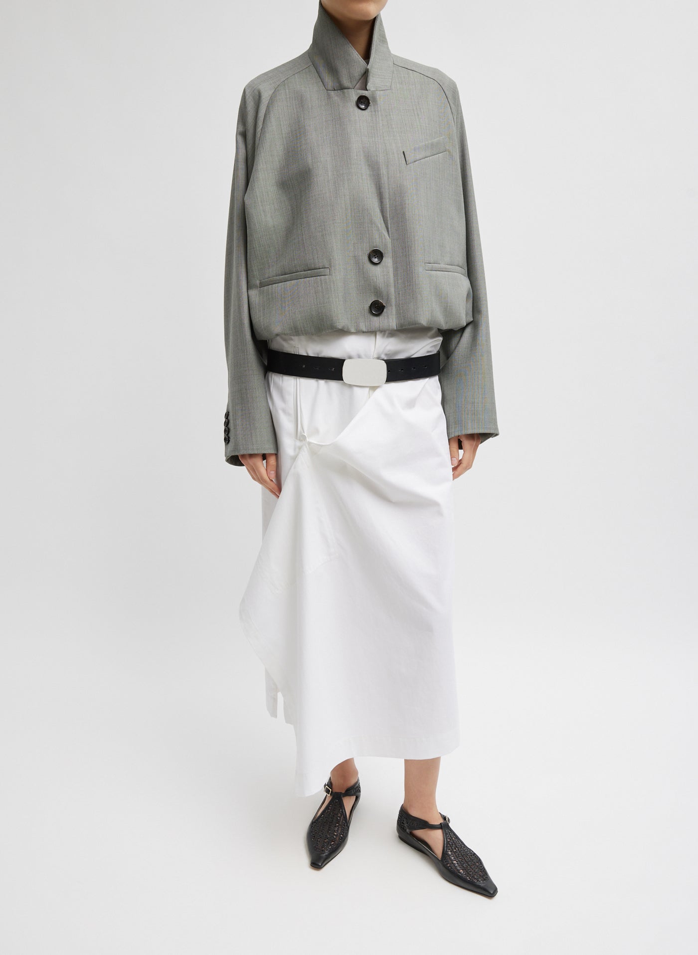 Ellis Suiting Raglan Sleeve Blazer – Tibi Official