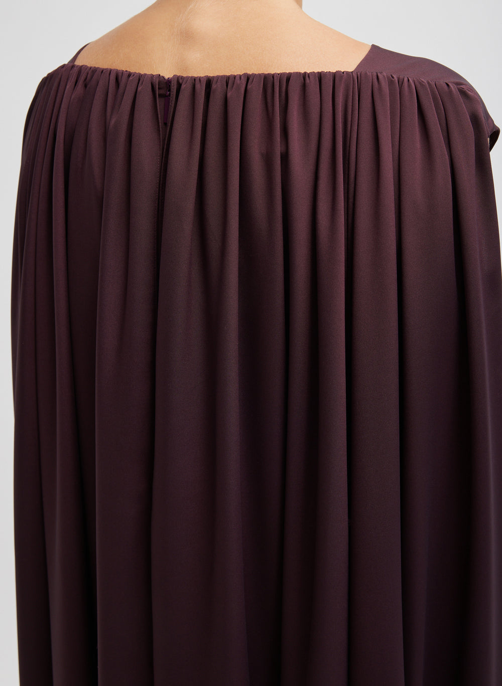 Stretch Silk Nylon Wide Neck Cape Dress – Tibi Official