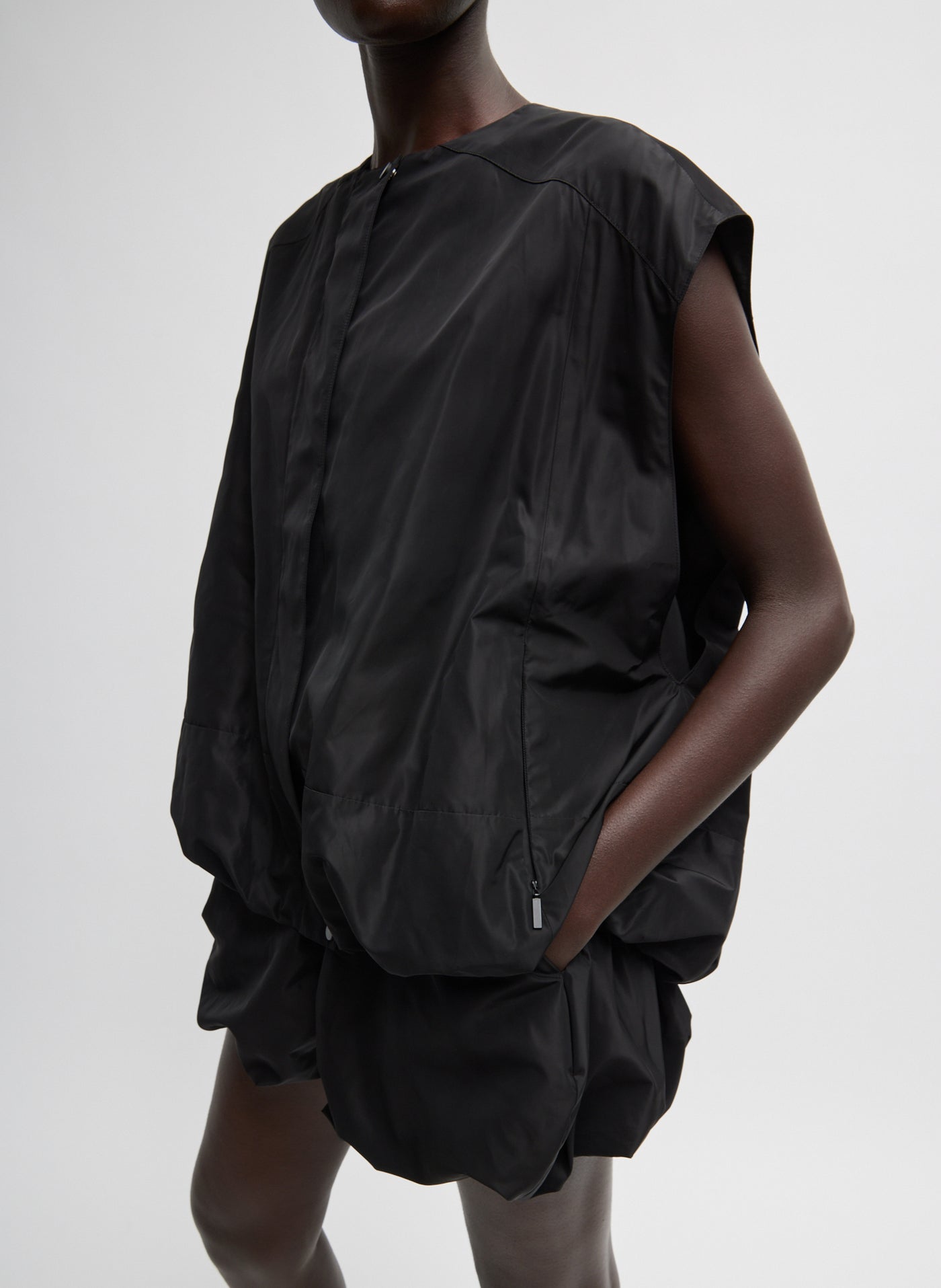 Italian Sporty Nylon Sleeveless Blousant Vest – Tibi Official