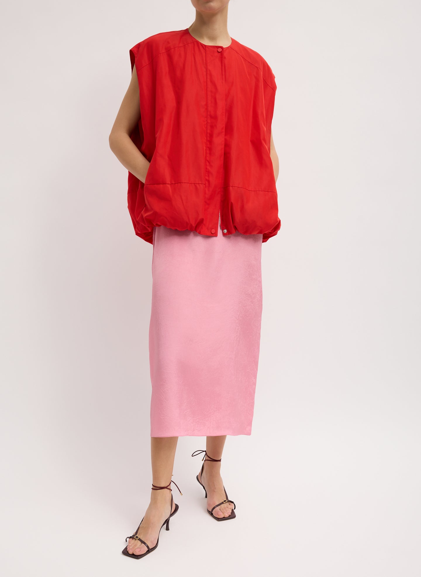 Italian Sporty Nylon Sleeveless Blousant Vest – Tibi Official
