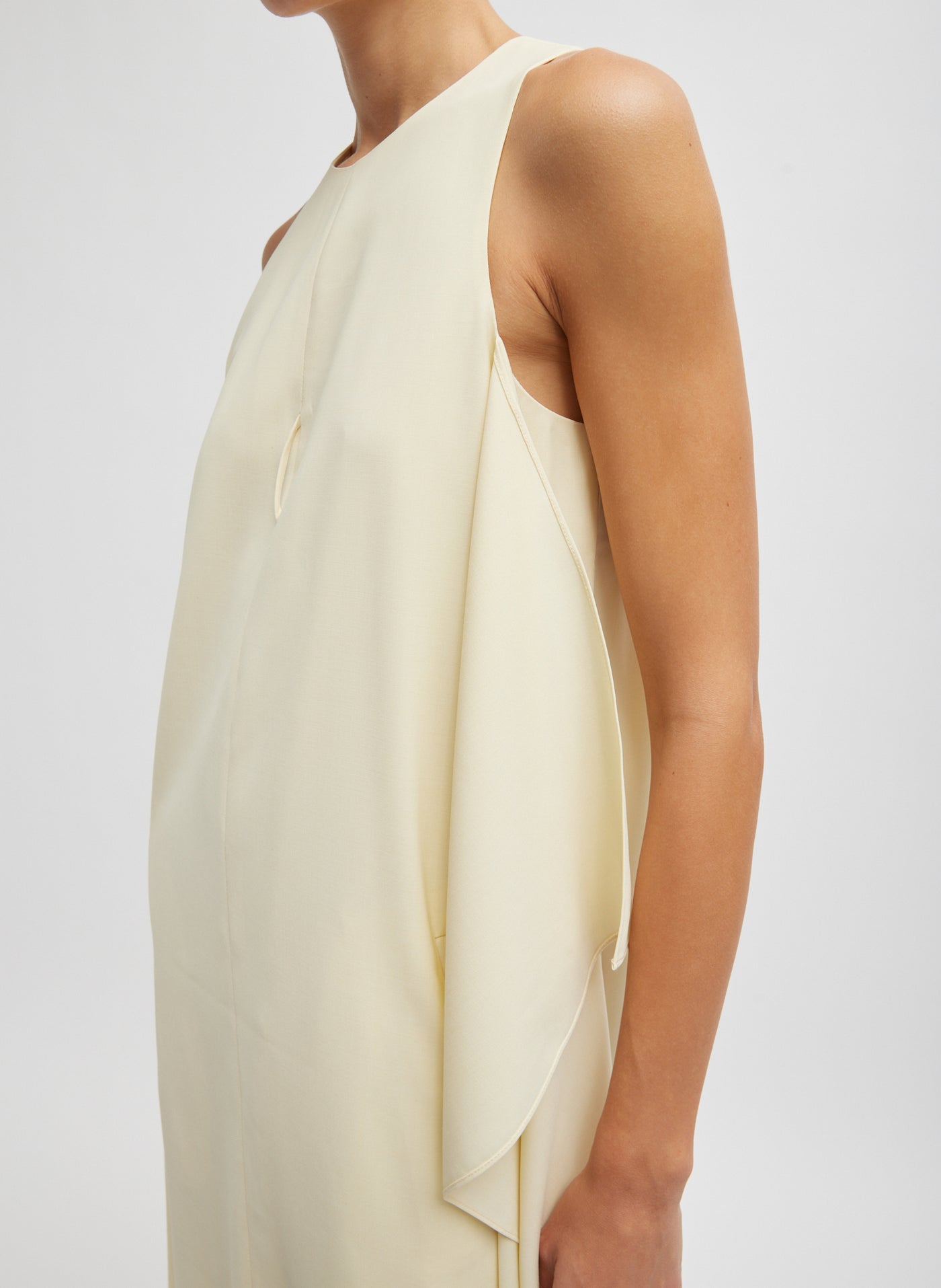 Tropical Wool Tie Front Dress – Tibi Official