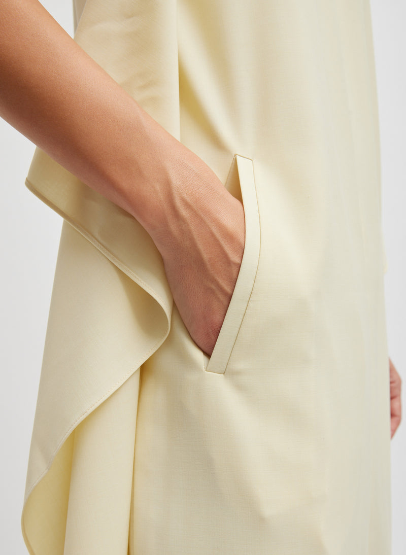 Tropical Wool Tie Front Dress – Tibi Official