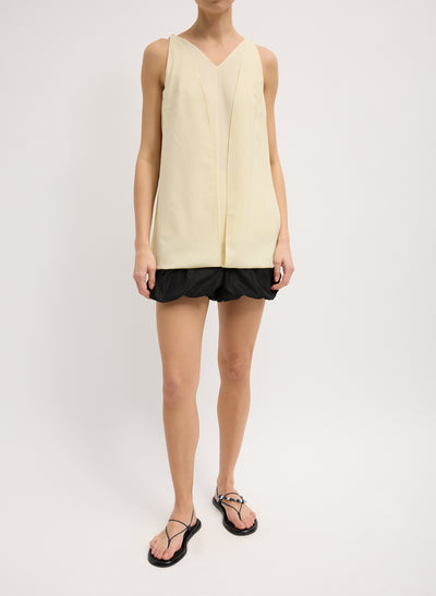 Tropical Wool Sleeveless Paneled Tunic – Tibi Official