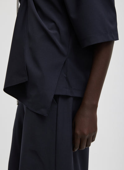 Tropical Wool Tie Front T-Shirt – Tibi Official