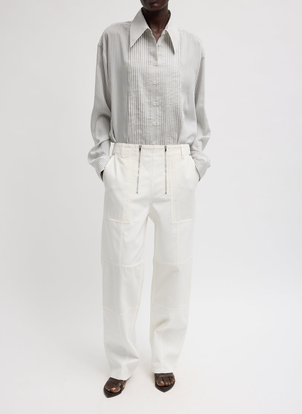 Patchwork Twill Cargo Fischer Jean – Tibi Official