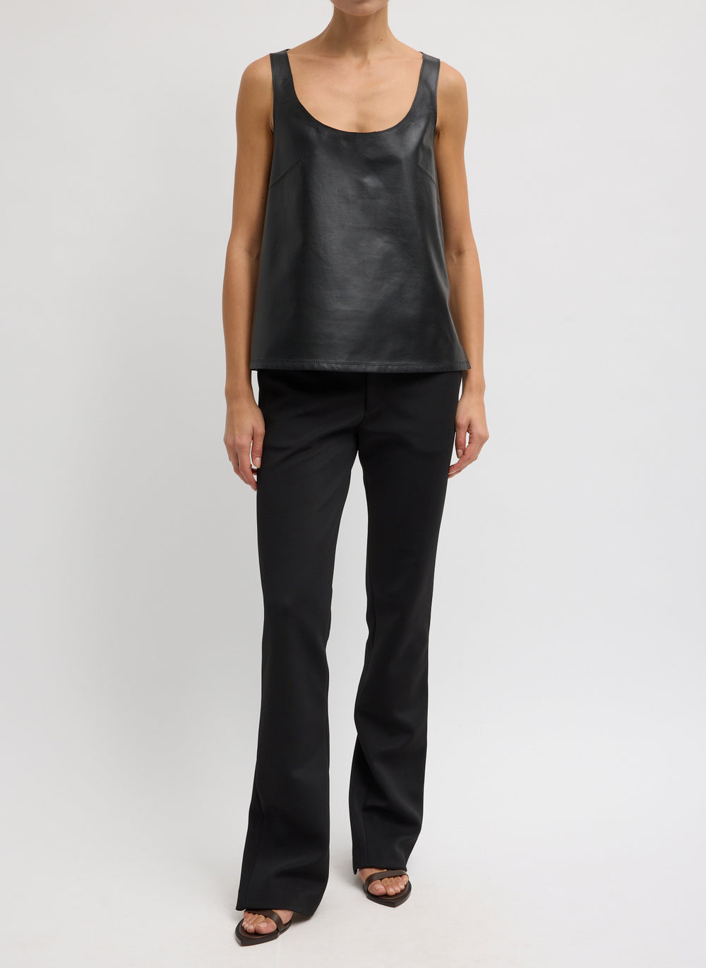 Spring Bonded Twill Elfie Trousers With Slits – Tibi Official