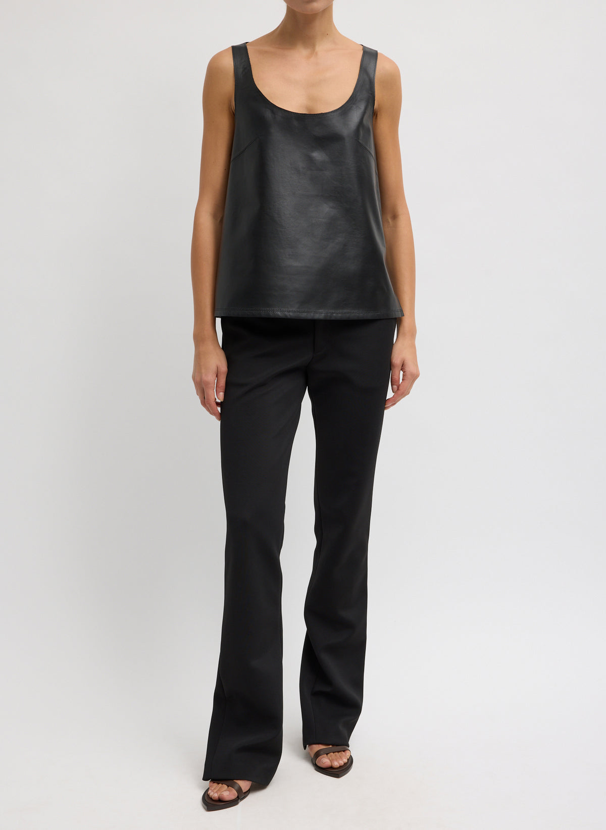 Spring Bonded Twill Elfie Trousers With Slits – Tibi Official