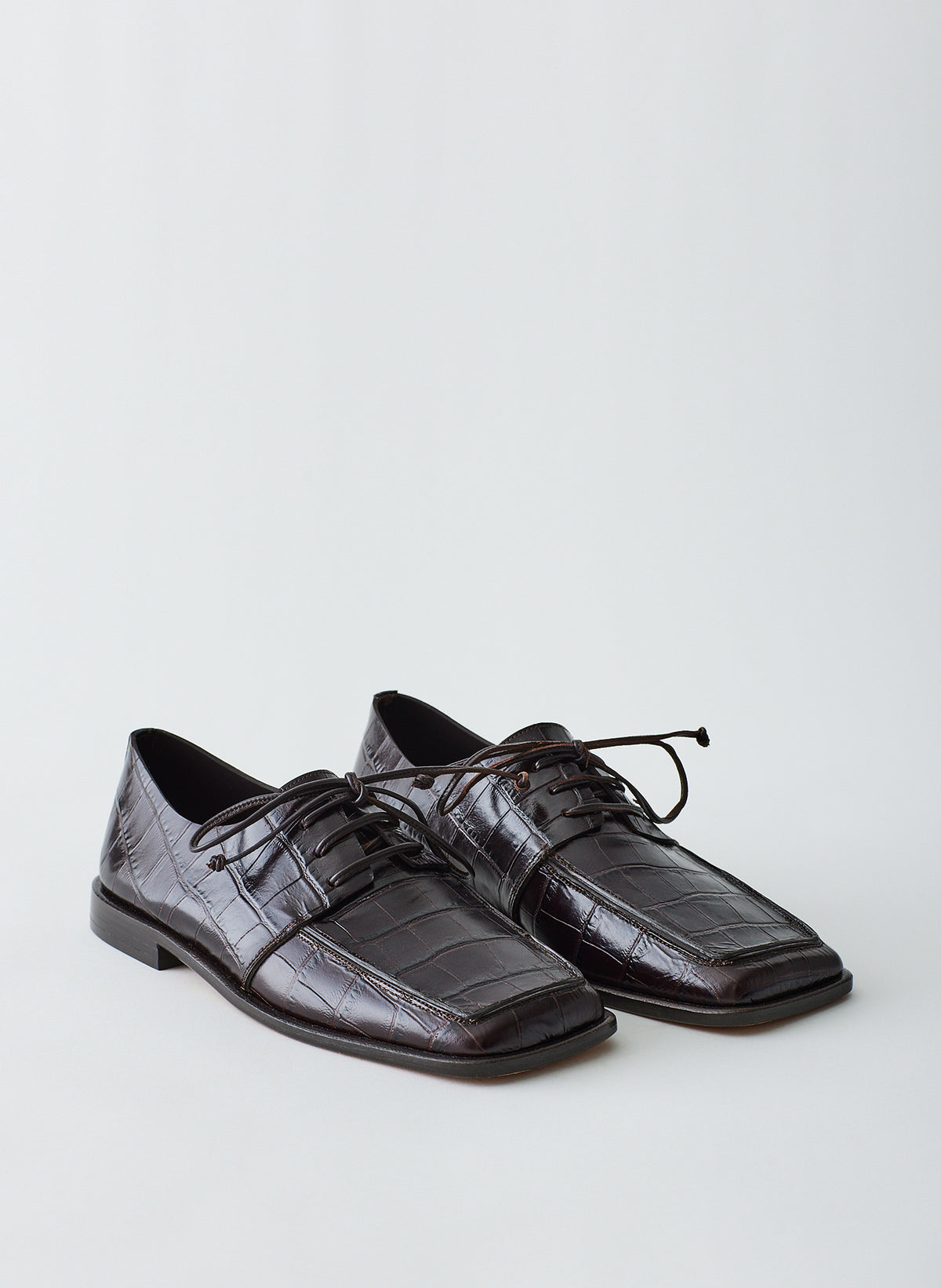 Croc Print Brody Square Toe Loafer – Tibi Official