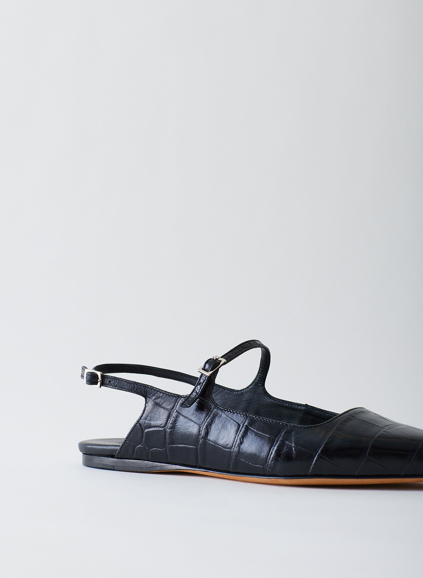 Croc Print Rudy Flat – Tibi Official