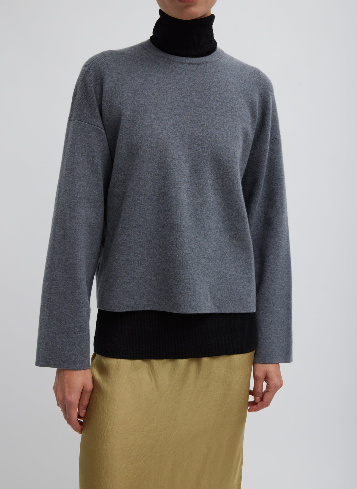Double Faced Cashmere Oversized Easy Sweater – Tibi Official