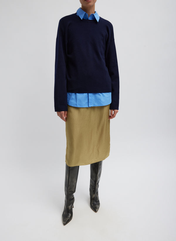 Double Faced Cashmere Oversized Easy Sweater – Tibi Official