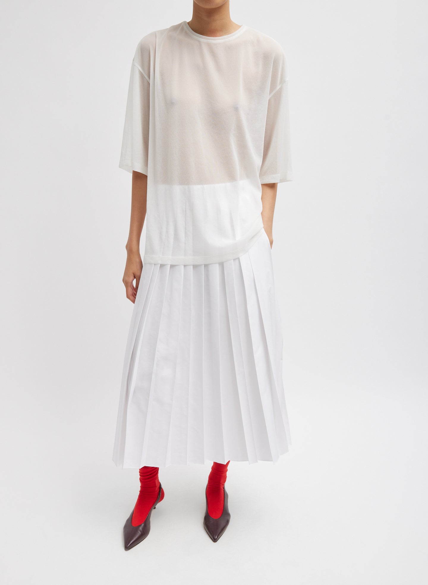 Sheer Gauze Easy T-Shirt – Tibi Official