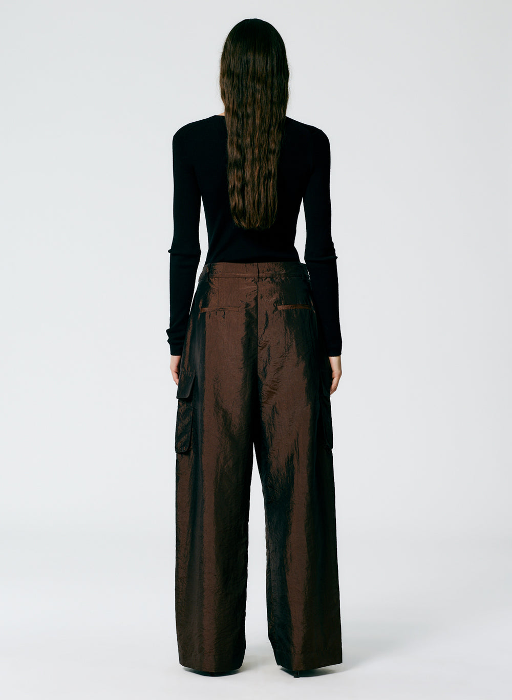 Stella Crispy Nylon Pleated Cargo Pant – Tibi Official