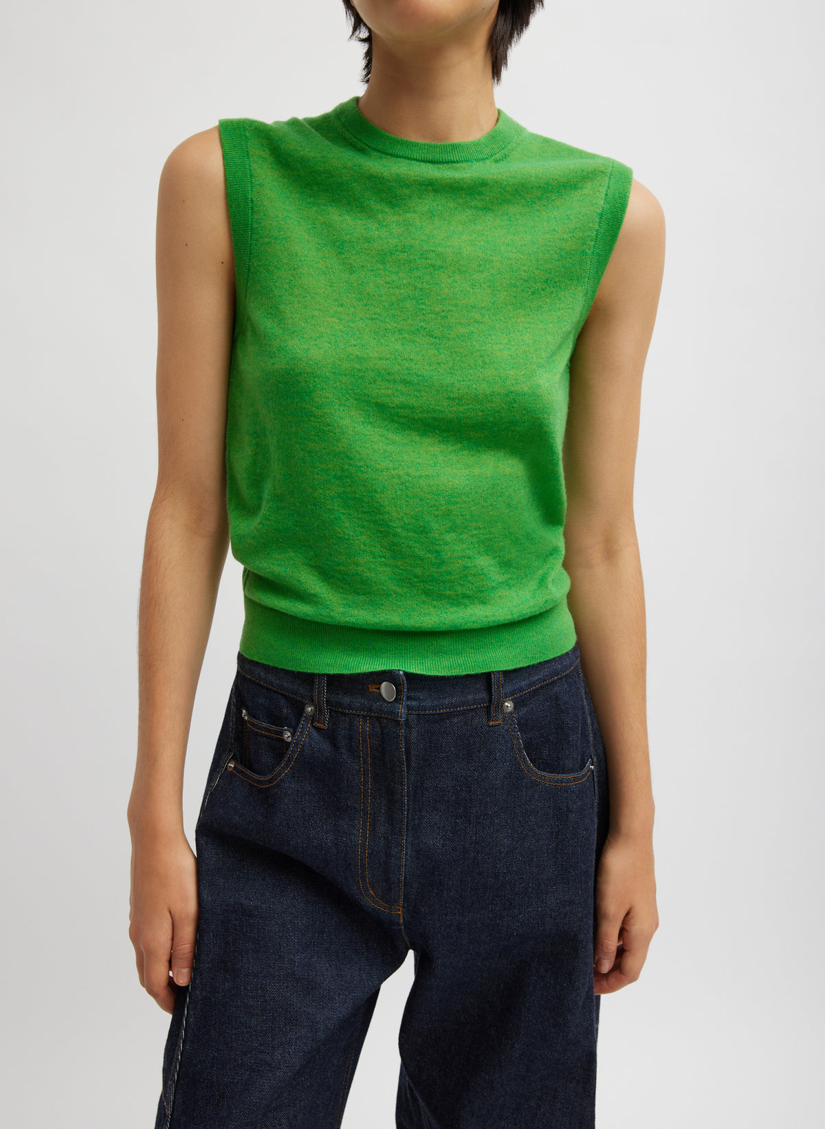 Skinlike Mercerized Wool Sleeveless Sweater – Tibi Official