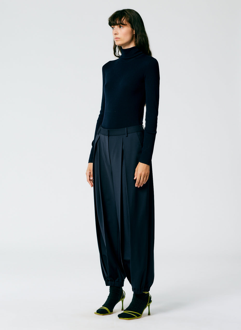 Tropical Wool Pleated Balloon Pant - Regular – Tibi Official